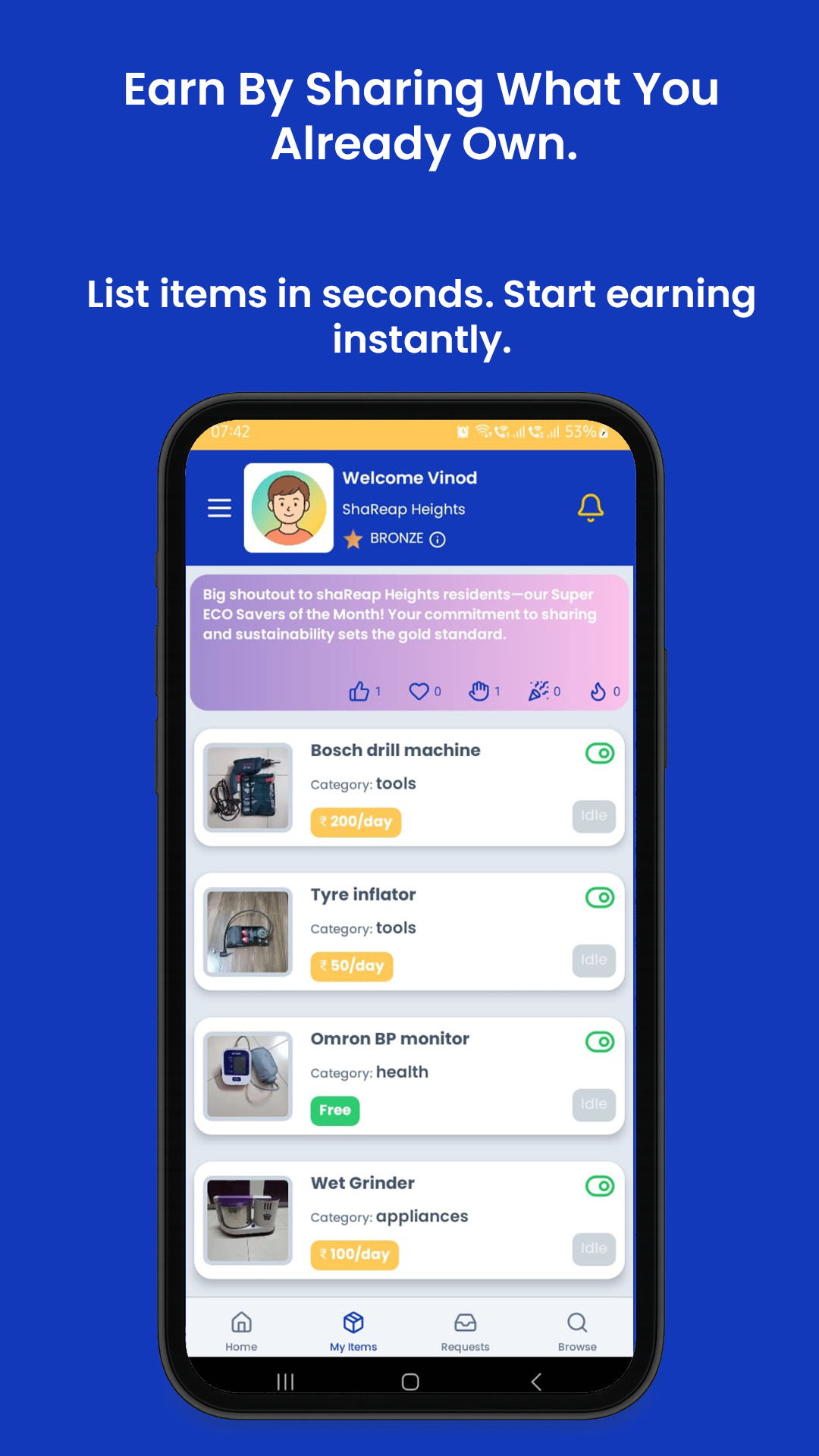 shaReap – Share. Earn. Save.